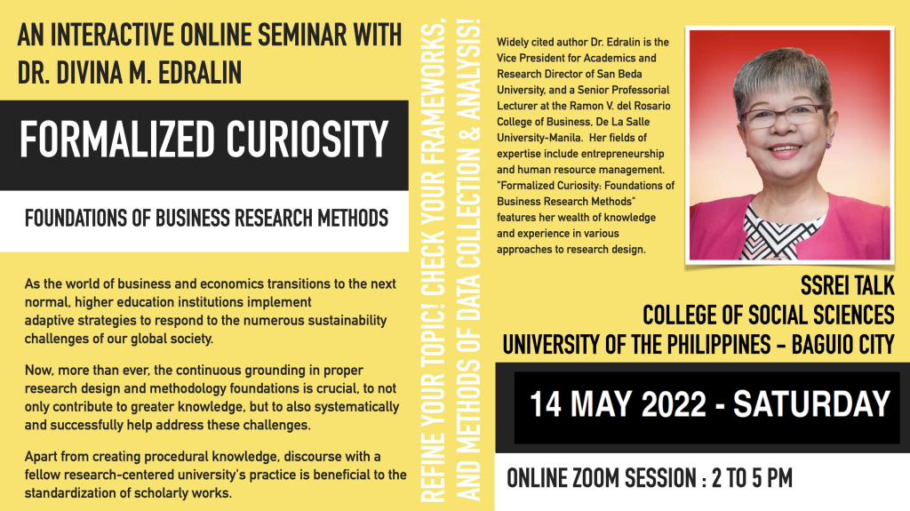 The interactive online seminar with Dr. Divina M. Edralin is happening ...