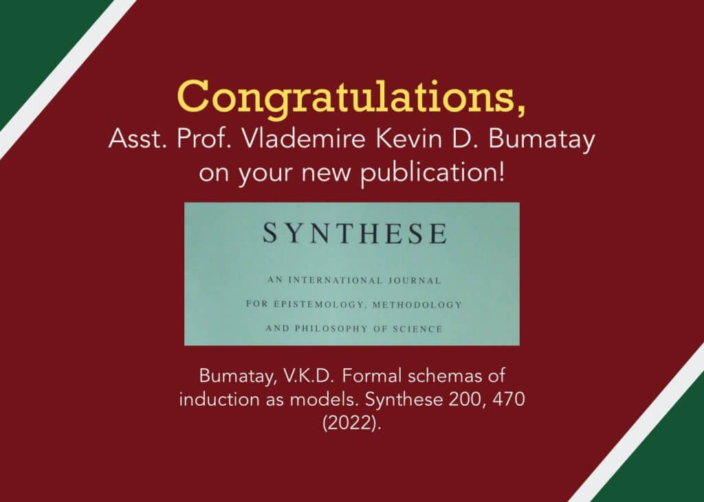 Congratulations Prof. Vlad Bumatay - College of Social Sciences